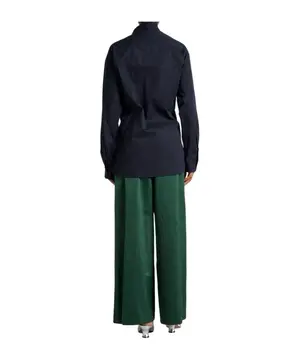 Dries Van Noten Embellished Oversized Shirt - Navy