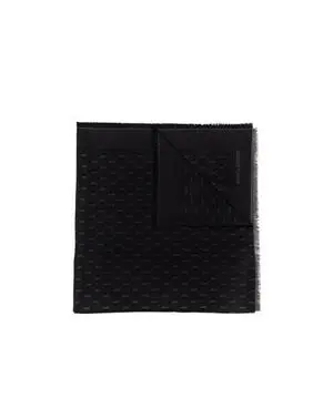 Saint Laurent Cassandre Monogram Large Scarf - Black