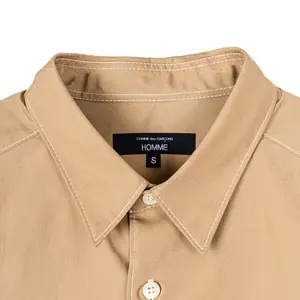 Comme Des Garçons Contrast-stitch Short-sleeve Shirt - Nude
