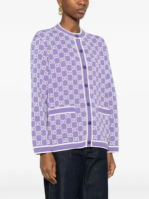 Gucci Gg Monogram Button-up Cardigan