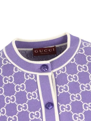 Gucci Gg Monogram Button-up Cardigan