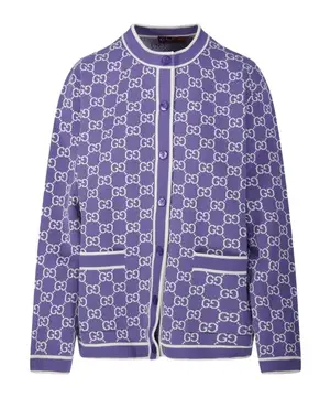 GUCCI Gucci GG Monogram Button-Up Cardigan