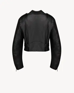 Saint Laurent Zip-up Biker Jacket - Black
