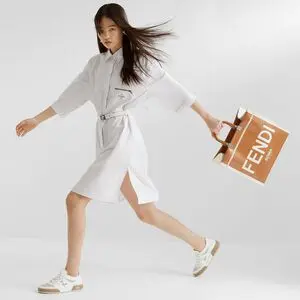 Fendi Sunshine Medium Tote Bag - Brown