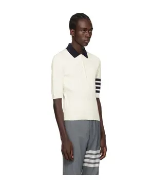 Thom Browne 4-bar Intarsia-knit Polo Shirt