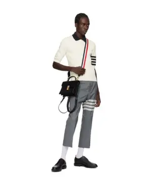 Thom Browne 4-bar Intarsia-knit Polo Shirt