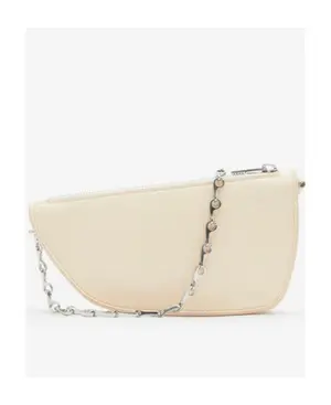 Burberry Micro Shield Sling Zipped Mini Shoulder Bag - Nude