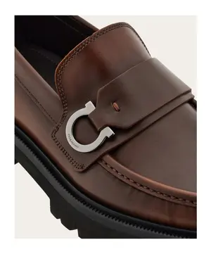 FERRAGAMO Loafer With Gancini Detail
