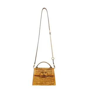 Valentino Garavani Vsling Foldover Top Tote Bag - Brown