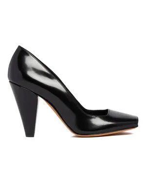 Khaite Cedar Square Toe Patent Pumps - Green