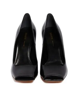 Khaite Cedar Square Toe Patent Pumps - Green