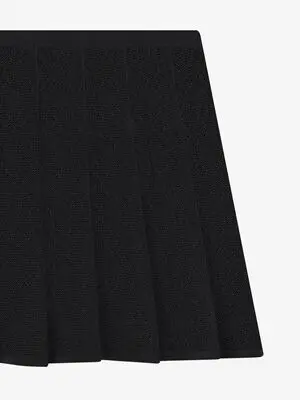 Givenchy Monogram 72 Jacquard Pleated Mini Skirt - Black