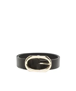 ANINE BING Signature Link Buckle Fastened Belt - Black