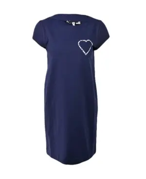 Moschino Heart Embellished Short Sleeve Dress