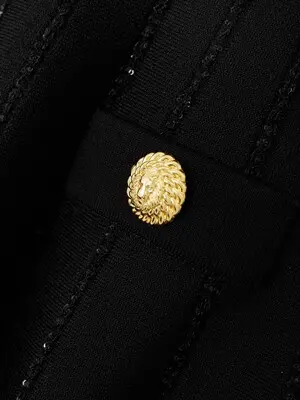 Balmain Sparkly Flared Knit Skirt