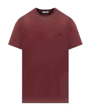 Off-White Logo Logo Short-sleeved T-shirt - Red