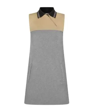 Miu Miu Sleeveless Shirt Dress With Zip Fastening And Pockets