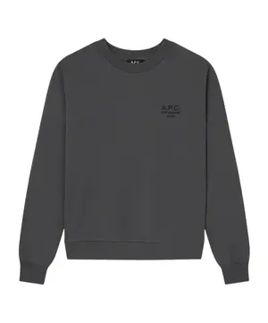 A.p.c. Logo Embroidered Crewneck Sweatshirt - Black