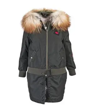 MR  MRS ITALY Mr & Mrs Italy Patchwork Bomber Parka With Fur Trim
