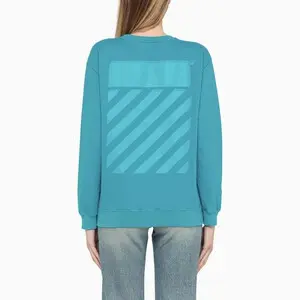 Off-White Diag-stripe Print Sweatshirt - Blue