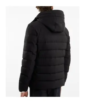 FAY Hooded Puffer Jacket With Iconic Hooks - Black