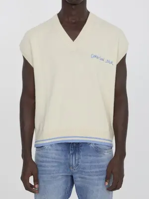Dior Logo Embroidered V-neck Vest