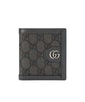 Gucci Ophidia Logo Plaque Bifold Wallet - Black
