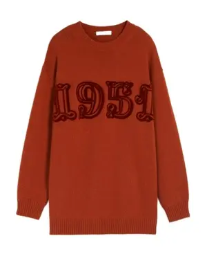 Max Mara Max Mara Long-Sleeved Sweater With 1951 Decal No