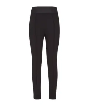 Fendi Wool Cadi Leggings With Embroidered Logo