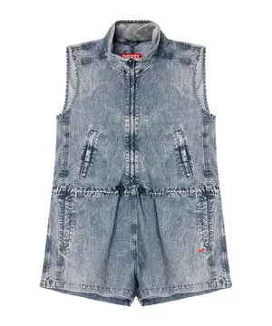 DIESEL® Sleeveless Denim Jumpsuit - Light Blue