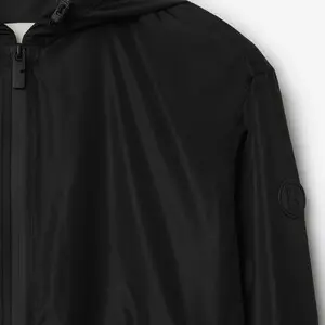 Burberry Logo Printed Zip-up Hooded Jacket