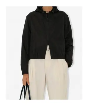 Burberry Logo Printed Zip-up Hooded Jacket