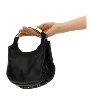 Moschino Detailed Top Handle Bag - Black