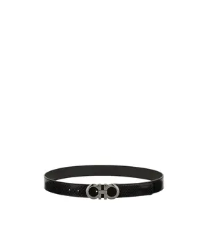 FERRAGAMO Gancini Belt - Black