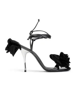 Magda Butrym Floral-appliqué Stiletto Sandals