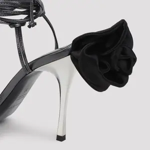 Magda Butrym Floral-appliqué Stiletto Sandals