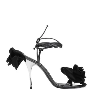 Magda Butrym Floral-appliqué Stiletto Sandals