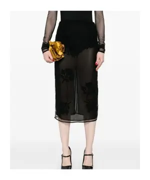 Blumarine Embroidered Tulle Skirt