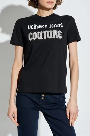 Versace Embellished Crewneck T-shirt