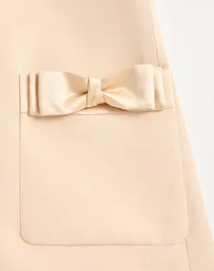 Valentino Garavani Crepe Couture Bow Detailed Mini Dress