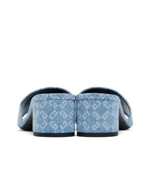 Givenchy 4g Block Heel Denim Mules