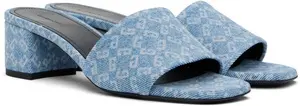 Givenchy 4g Block Heel Denim Mules
