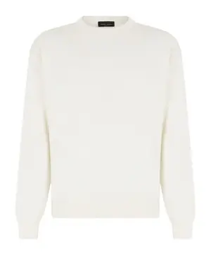 ROBERTO COLLINA Crewneck Knitted Sweater - White