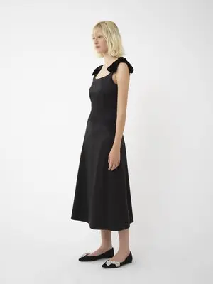 Chloé Velvet Bow Detailed Midi Dress