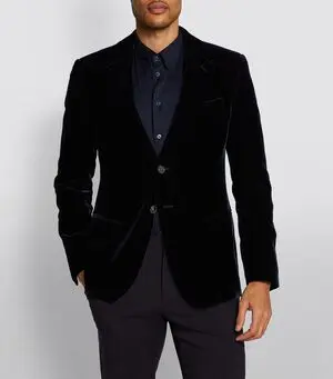 Giorgio Armani Single Breasted Velvet Jacket
