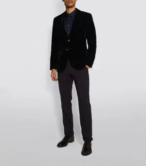 Giorgio Armani Single Breasted Velvet Jacket