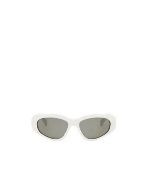 Celine Cat Eye Sunglasses With Logo Detail - White