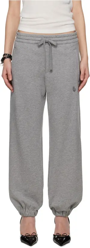 Alexander McQueen Skull Embroidered Tapered Sweatpants