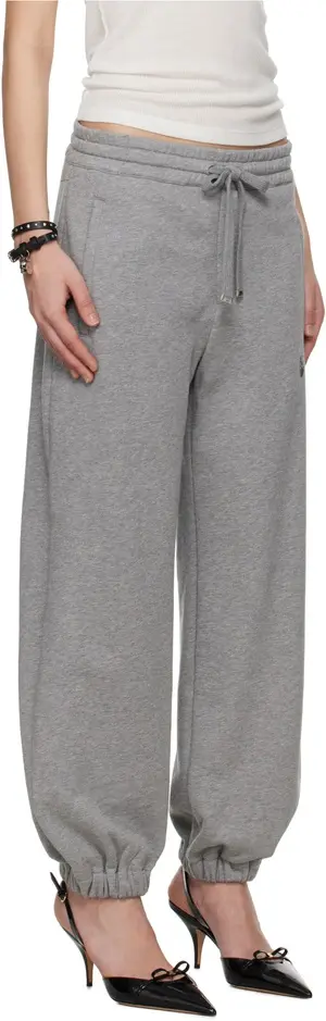 Alexander McQueen Skull Embroidered Tapered Sweatpants
