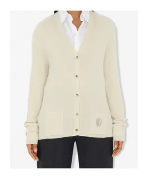 Burberry Cashmere Cardigan With B-shield Detail